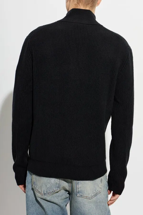 Canada Goose Mckinney" Quarter Zip Ribbed Wool Sweater