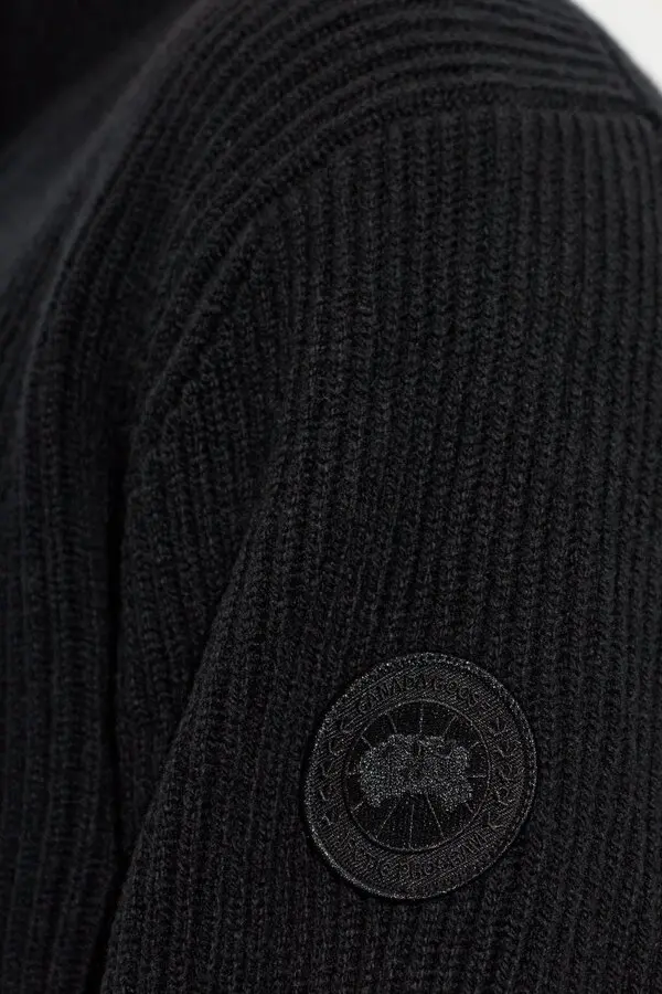 Canada Goose Mckinney" Quarter Zip Ribbed Wool Sweater