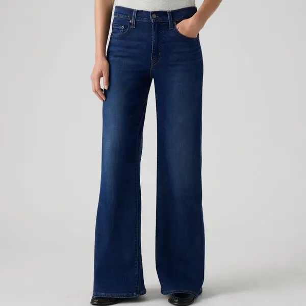 LEVI'S 728 High-rise Wide-leg Jeans - True Blue Dark