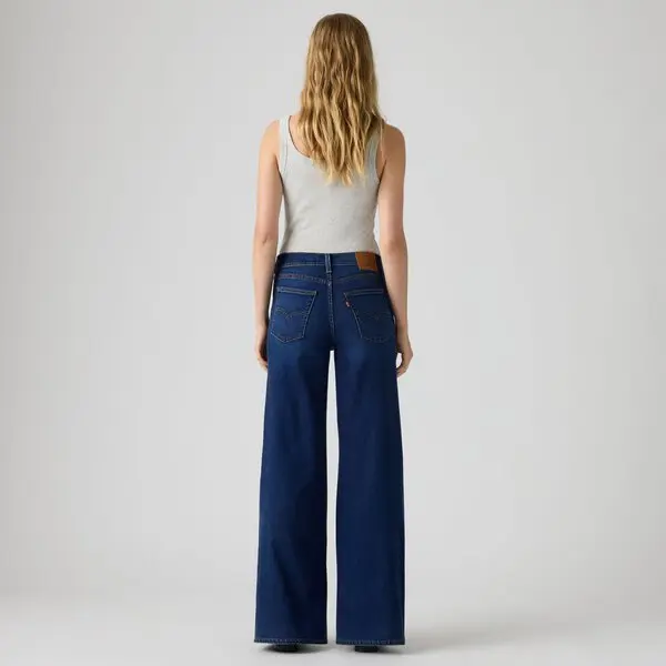 LEVI'S 728 High-rise Wide-leg Jeans - True Blue Dark