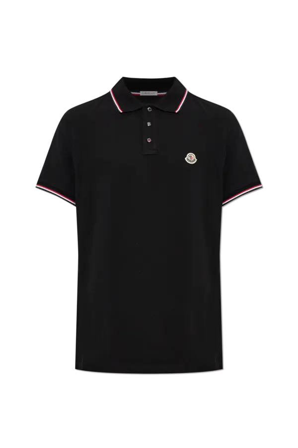 Moncler Polo Shirt With Logo Patch