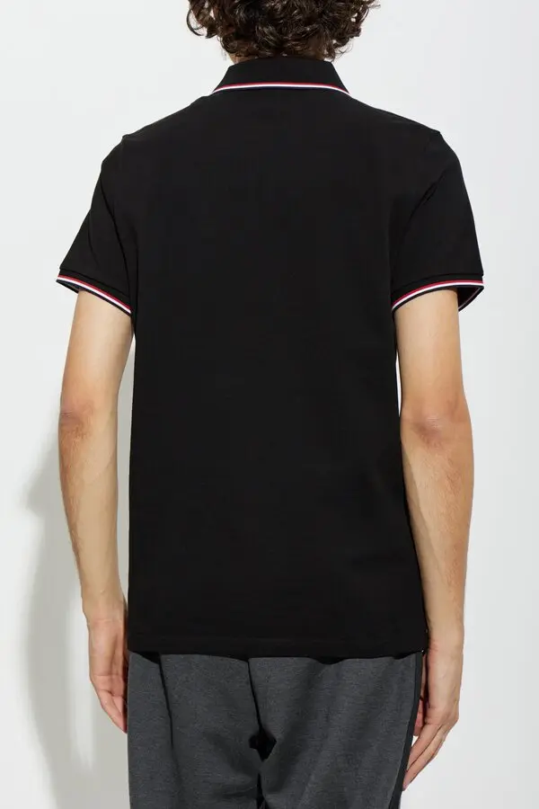 Moncler Polo Shirt With Logo Patch