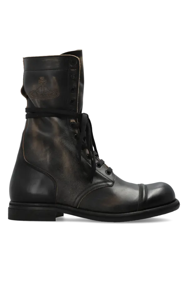 VIVIENNE WESTWOOD Parachute' Leather Lace-up Boots - Black