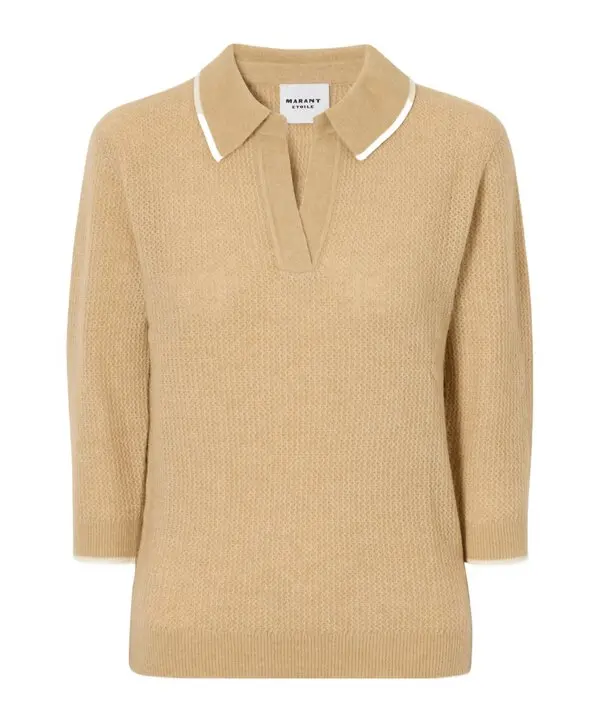 Isabel Marant Étoile Ribbed-detail" Wool-blend Knitted Polo