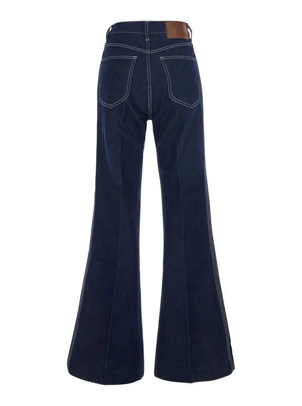 Celine Flare Jeans In Lightweight Cotton Denim