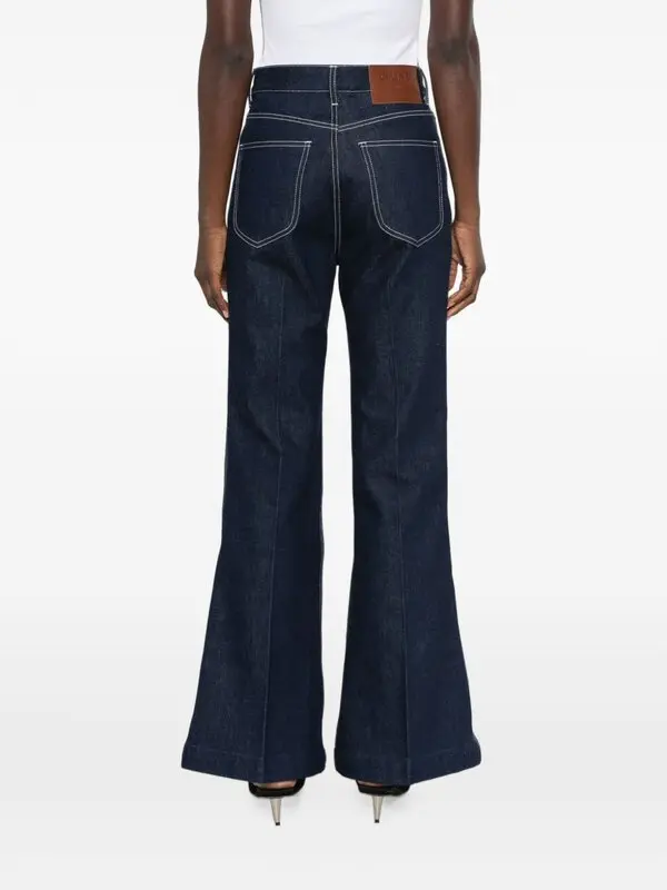 Celine Flare Jeans In Lightweight Cotton Denim