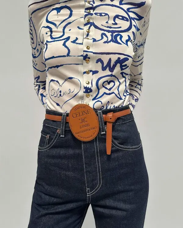 Celine Flare Jeans In Lightweight Cotton Denim
