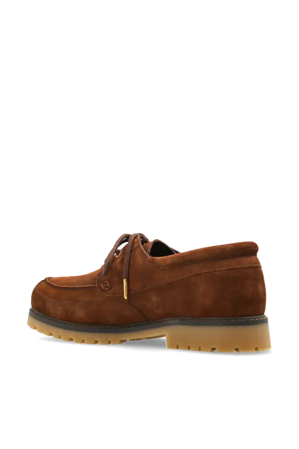 Casablanca Suede Lace-up Shoes With Embossed Logo Detail