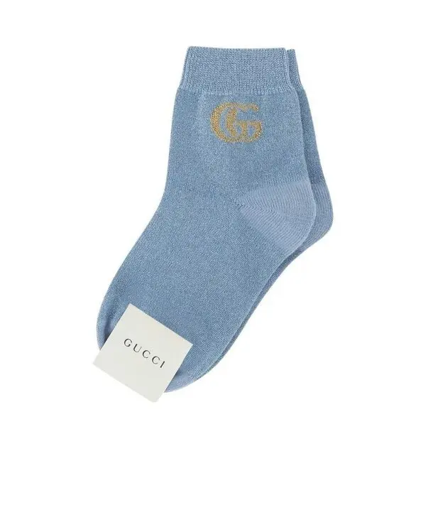 Gucci Intarsia Knit Logo Ankle Socks