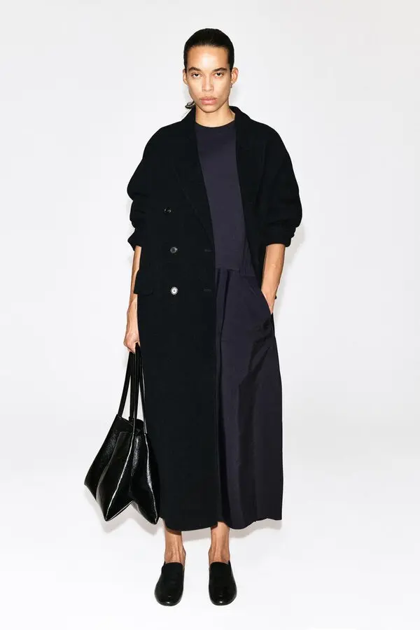 Cos Dropped-waist Contrast-panel Midi Dress