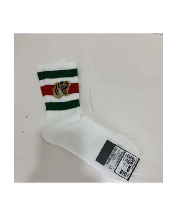 Gucci Tiger Embroidered Striped Socks