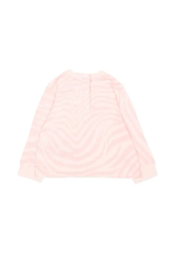 Balmain Zebra Print Long Sleeve Sweatshirt
