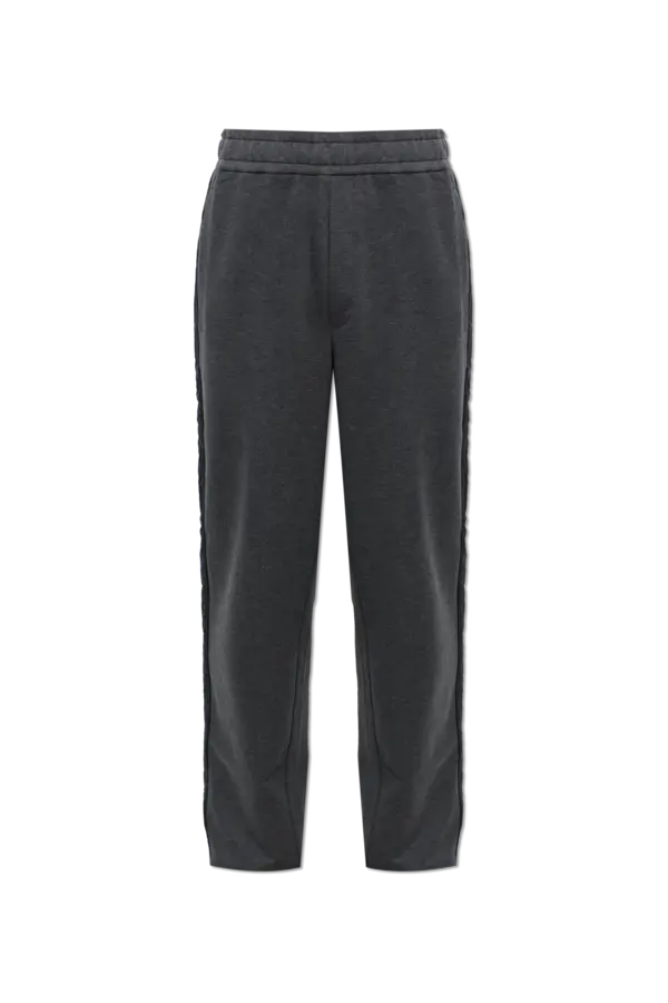 Moncler Sweatpants With Logo Patch - Grey