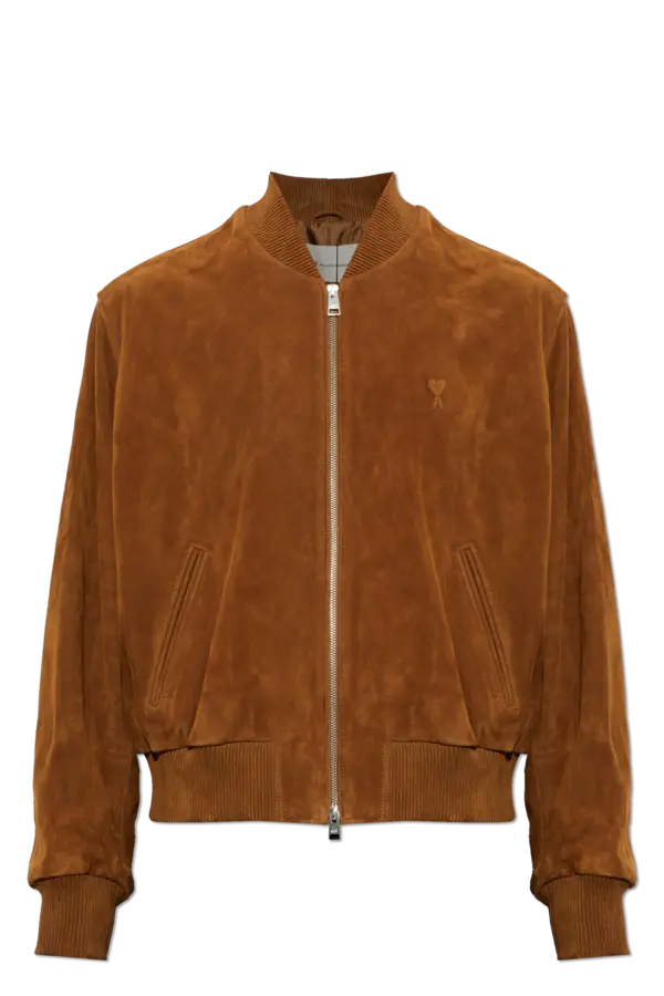 AMI Paris Suede Bomber Jacket
