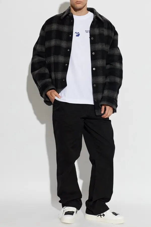 Off-White Straight-leg Cotton Trousers