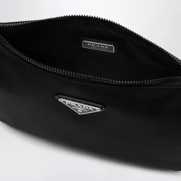 Prada Zipper Shoulder Bag - Black