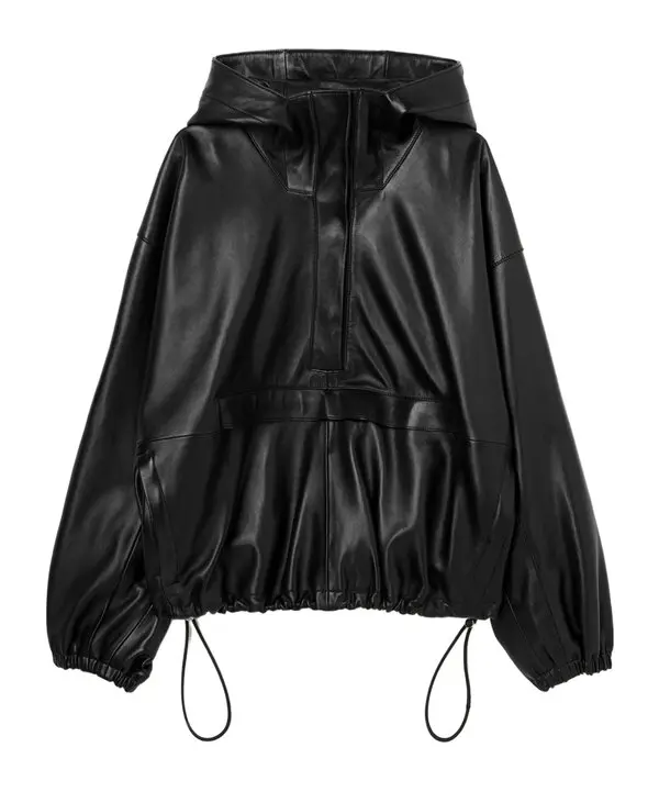RÓHE Leather Oversized Anorak Jacket