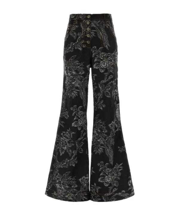 Etro Jacquard Flared Jeans