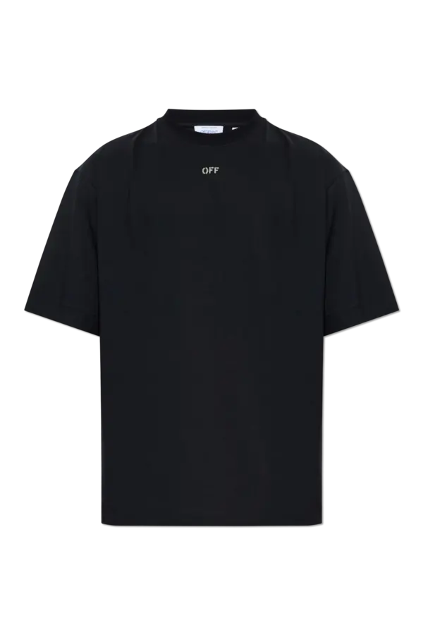 Off-White T-shirt With Logo - Black