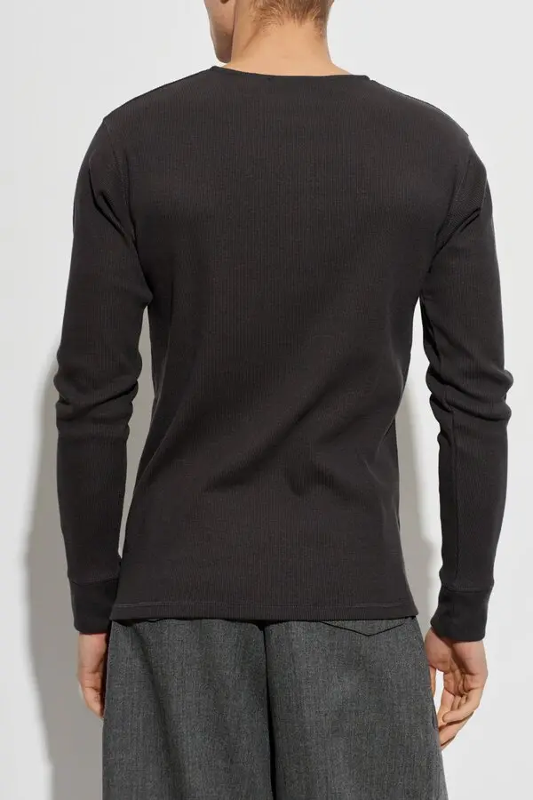 LEMAIRE Ribbed Long Sleeve Henley Top