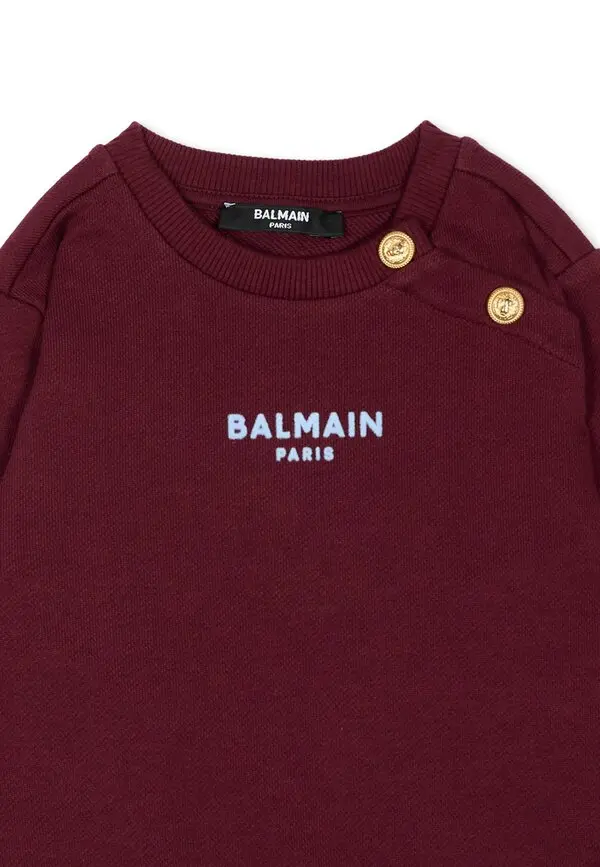 Balmain Logo-print Button-detail Sweater