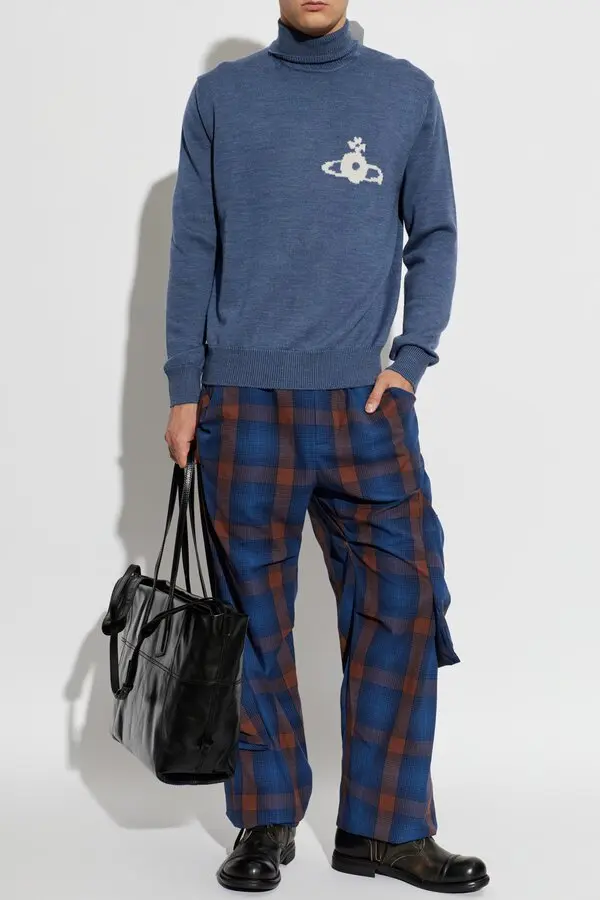 VIVIENNE WESTWOOD Wool Turtleneck With Embroidered Logo