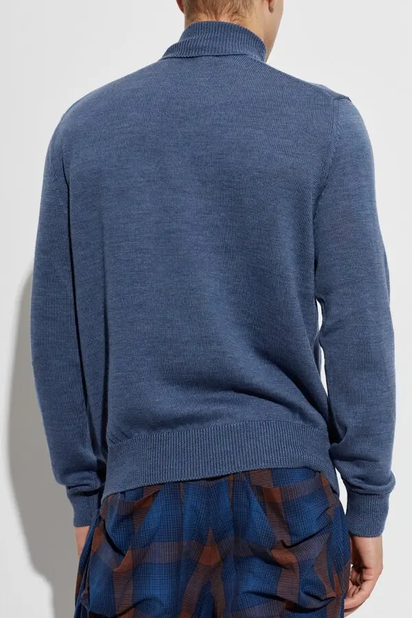 VIVIENNE WESTWOOD Wool Turtleneck With Embroidered Logo
