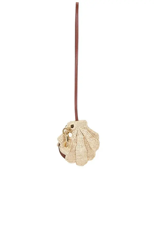 Chloé Seashell Bag Charm With Pearl Detail - Hot Sand