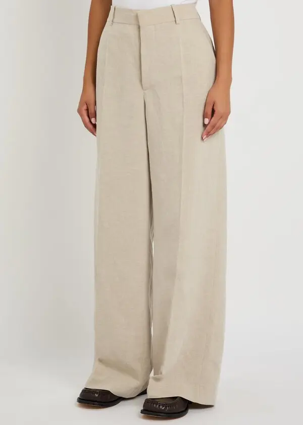 JW Anderson Tailored Cotton And Linen-blend Trousers