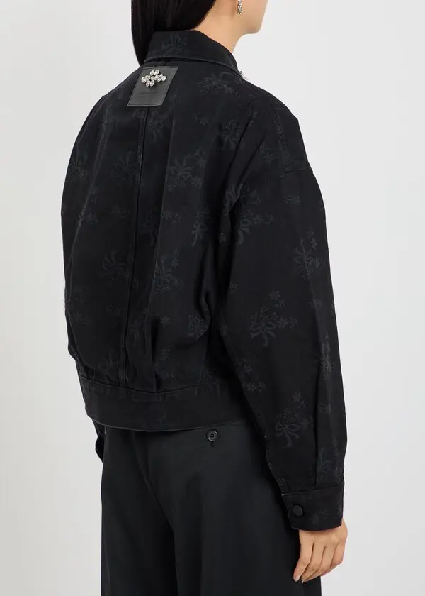 Simone Rocha Crystal-embellished Denim Jacket