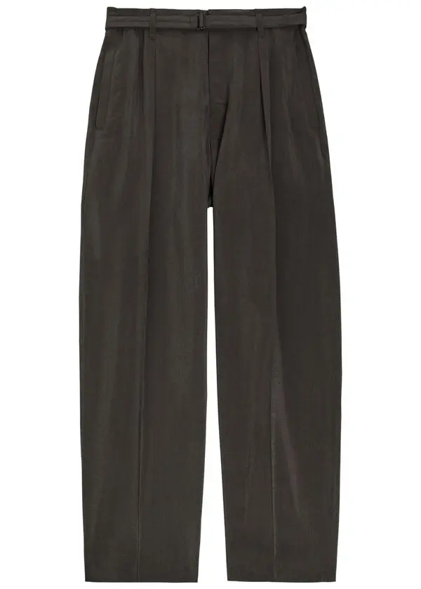 LEMAIRE Belted Silk-blend Trousers