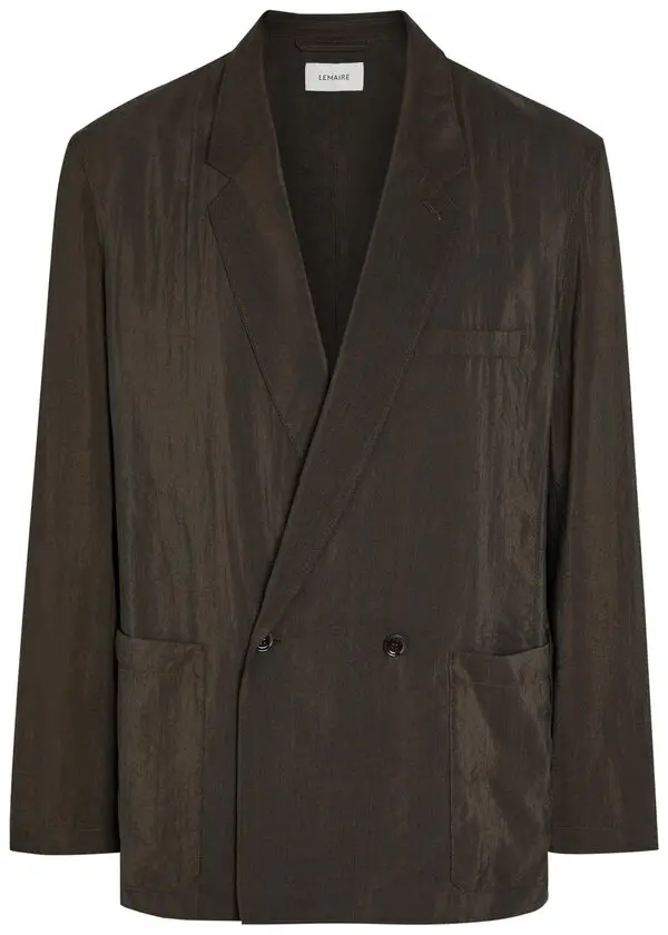 LEMAIRE Double-breasted Silk-blend Blazer