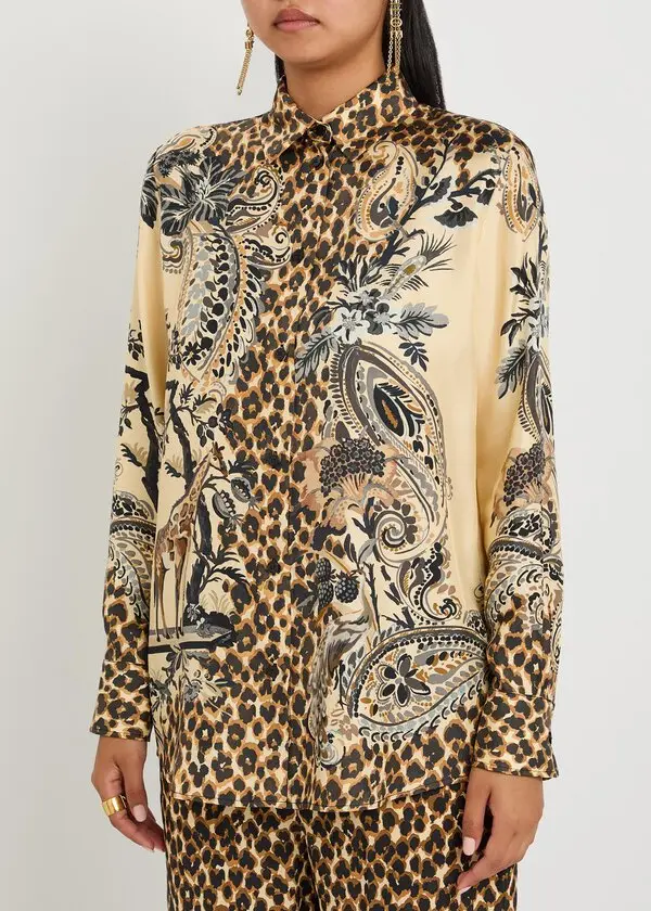 Etro Leopard-print Silk Shirt