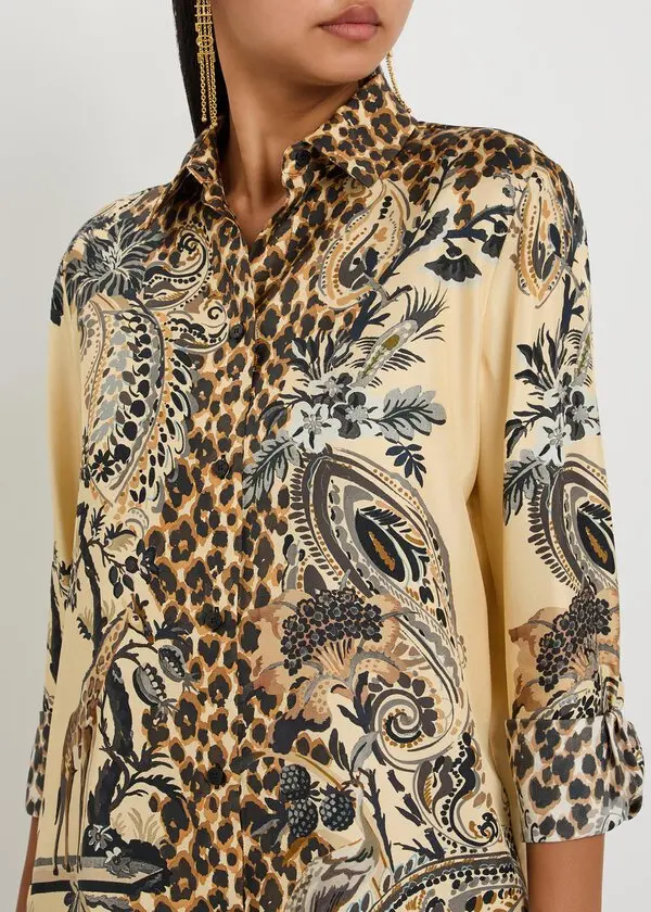 Etro Leopard-print Silk Shirt