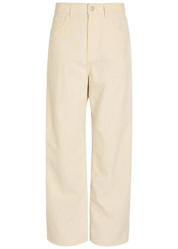RÓHE Corduroy Wide-leg Trousers - Off White