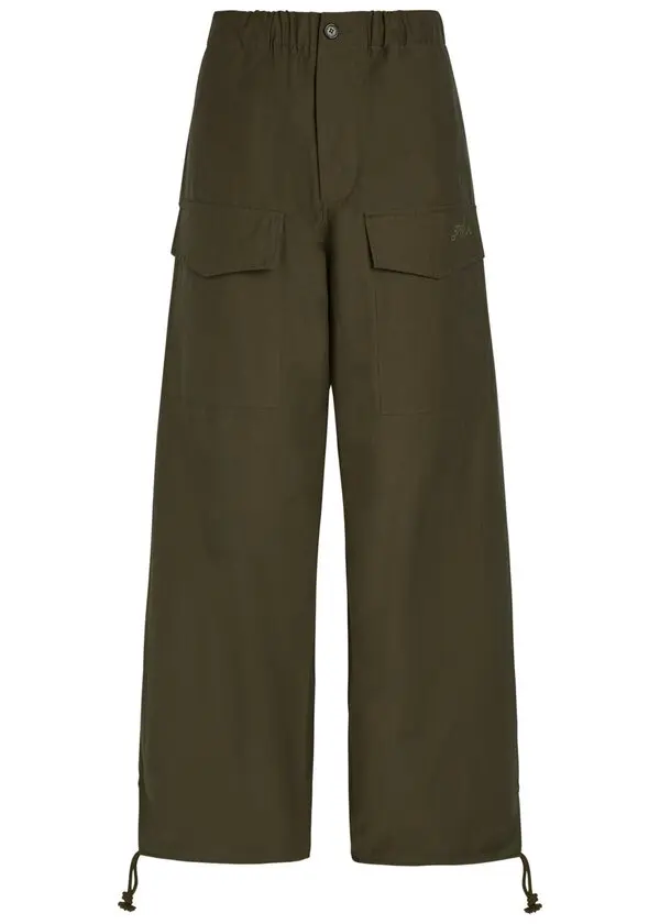 JW Anderson Cotton-blend Track Pants - Khaki