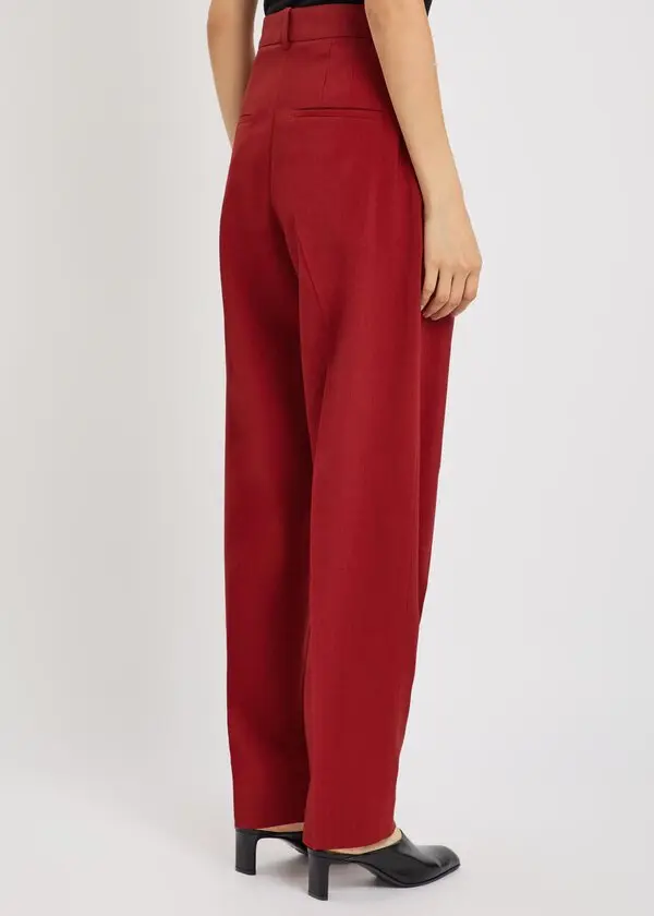 RÓHE Daria Pleated Wool Trousers
