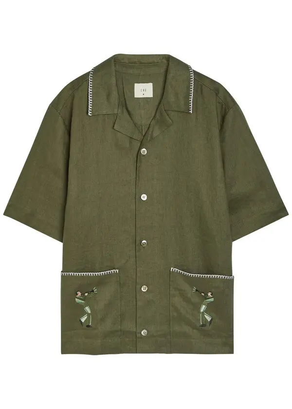 CHE Trompette Embroidered Linen Shirt