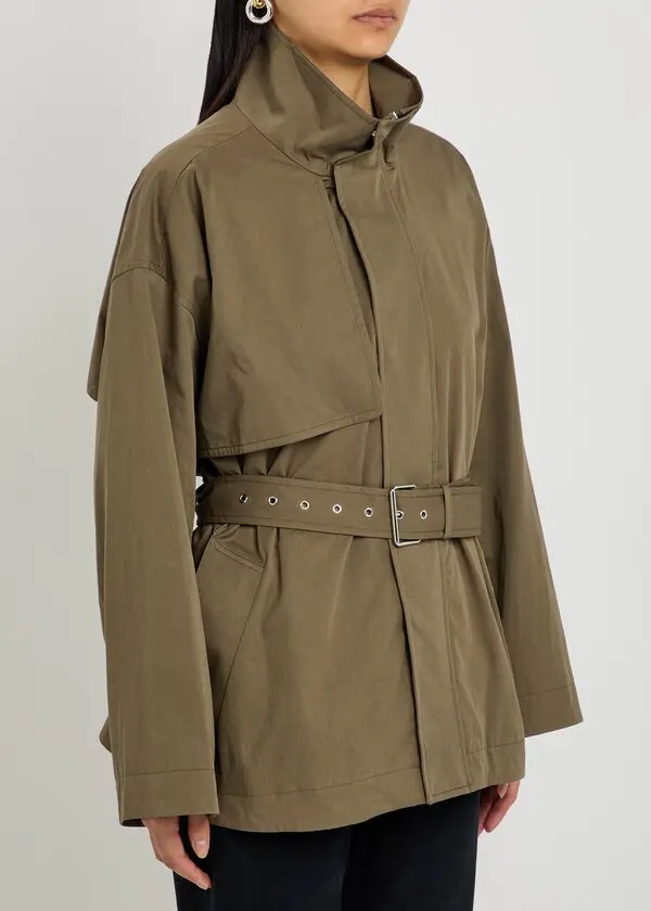 FRAME Belted Cotton Trench Jacket