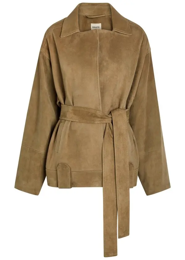 Khaite Alder Belted Suede Jacket