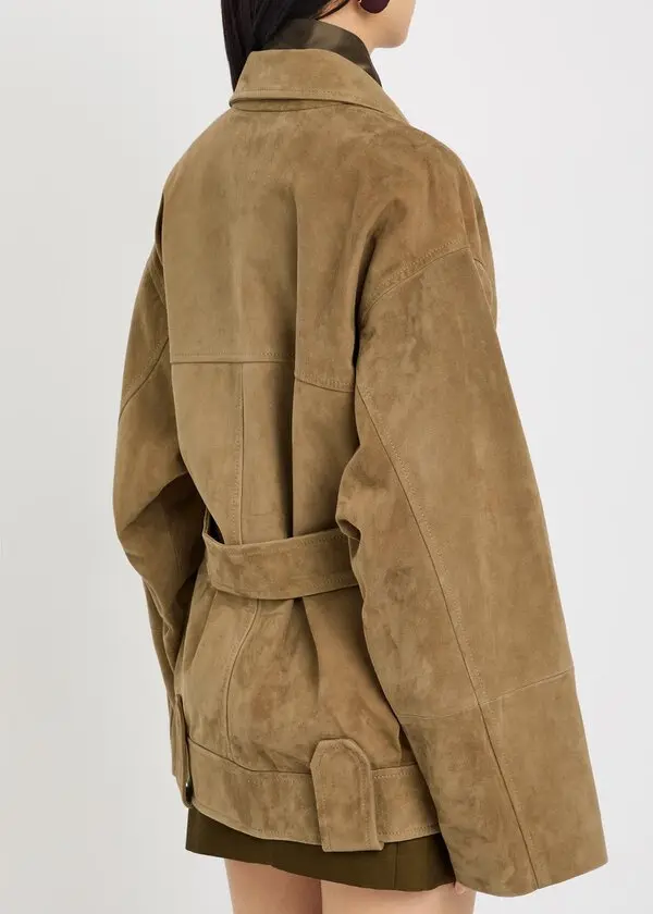 Khaite Alder Belted Suede Jacket
