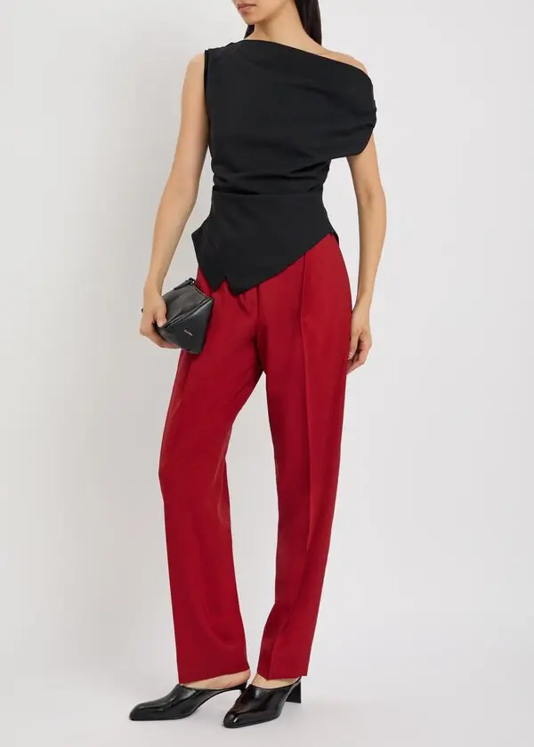 RÓHE Asymmetric Off-the-shoulder Top With Lapel Detail