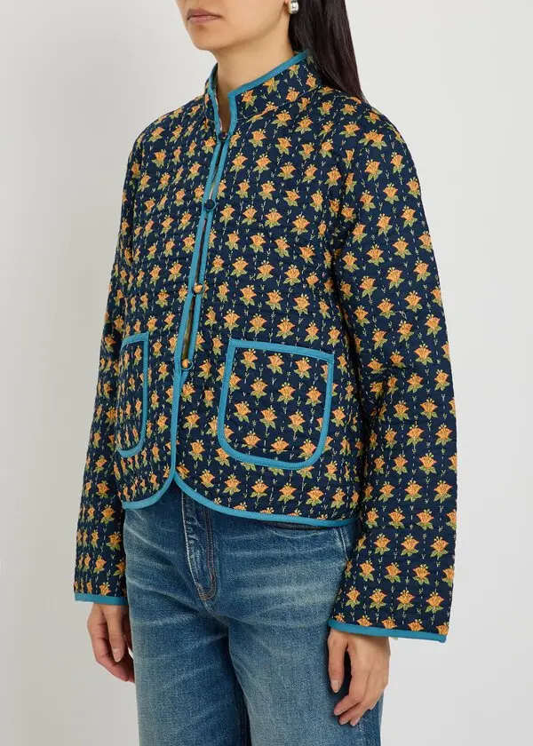 Polo Ralph Lauren Quilted Floral-print Cotton Jacket