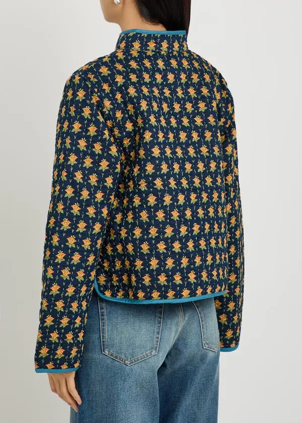 Polo Ralph Lauren Quilted Floral-print Cotton Jacket