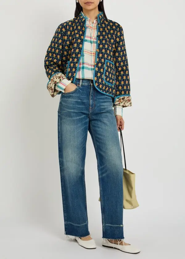 Polo Ralph Lauren Quilted Floral-print Cotton Jacket