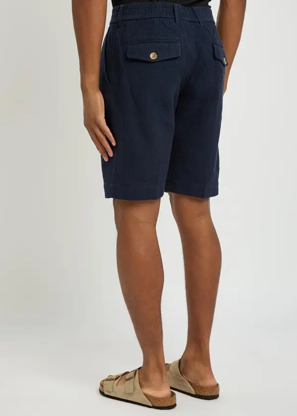 CHE Picket Textured Cotton Shorts