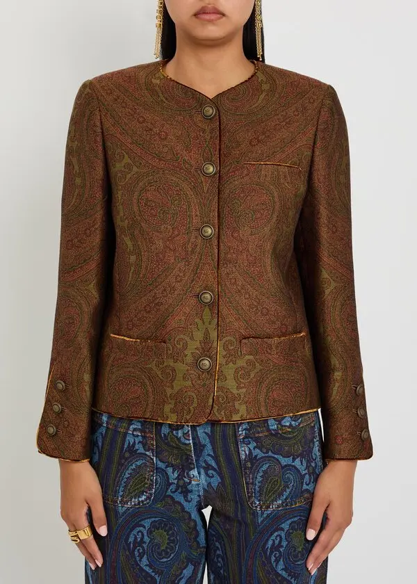Etro Paisley Jacquard Tailored Woven Jacket