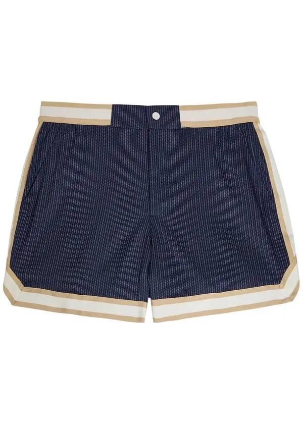 CHE Baller Striped Woven Swim Shorts