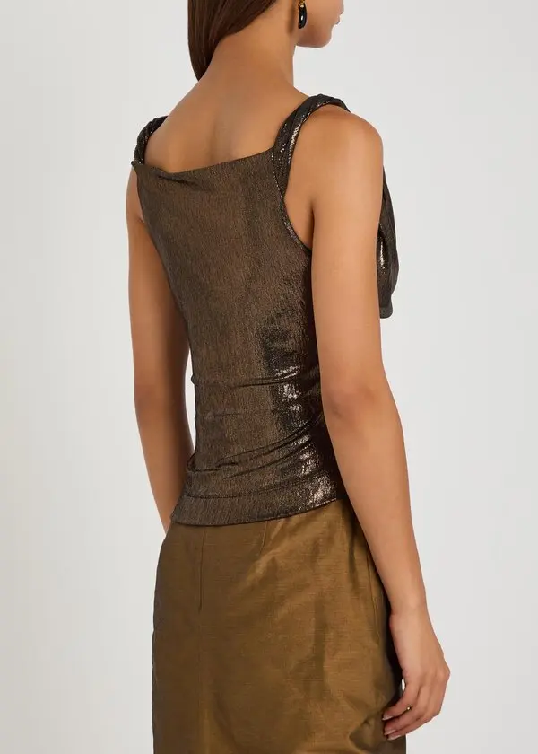 VIVIENNE WESTWOOD Draped Lamé Top