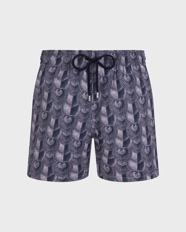 Vilebrequin Heart Shells Ultrafine Wool Swim Trunks - Pink